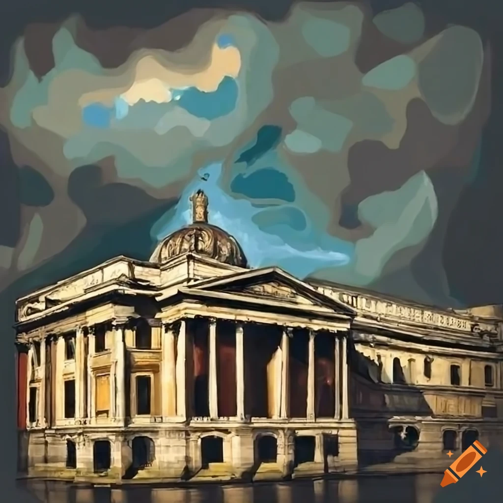 National gallery building in london with el greco style