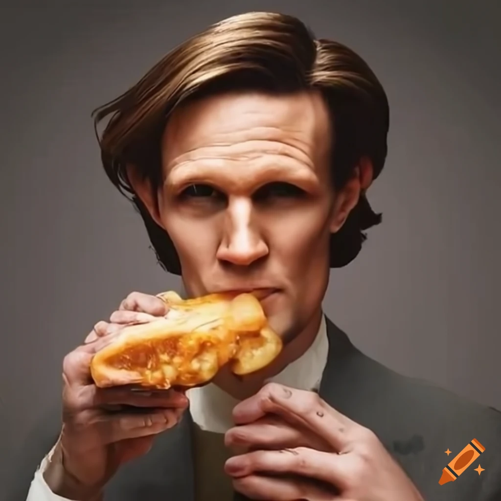 Matt smith enjoying cheesy toast