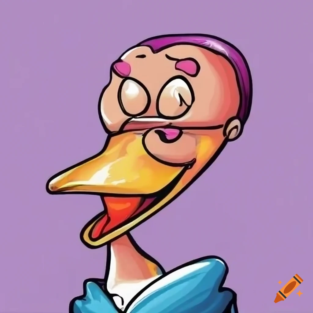 Cartoon illustration of mr. magoo as a goose on Craiyon