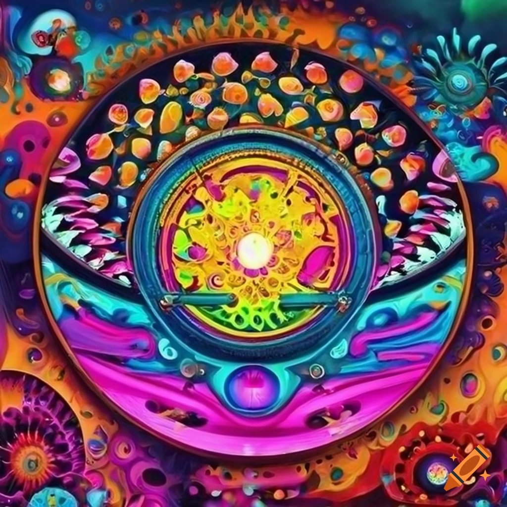 Colorful and detailed psychedelic artwork