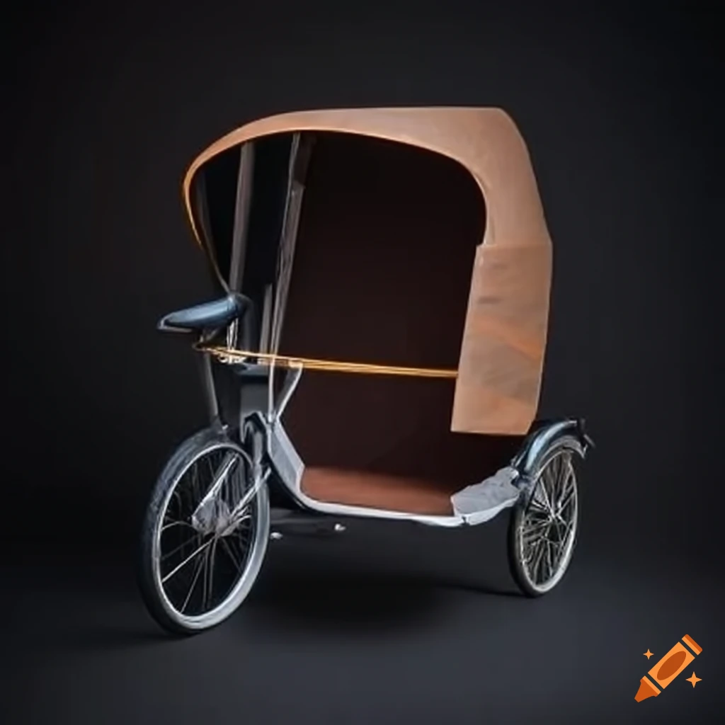 Sleek and modern rickshaw with clean lines