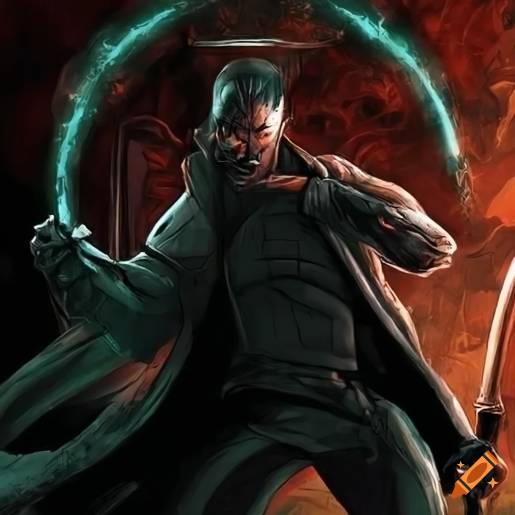 Digital artwork of marvel blade the vampire hunter on Craiyon