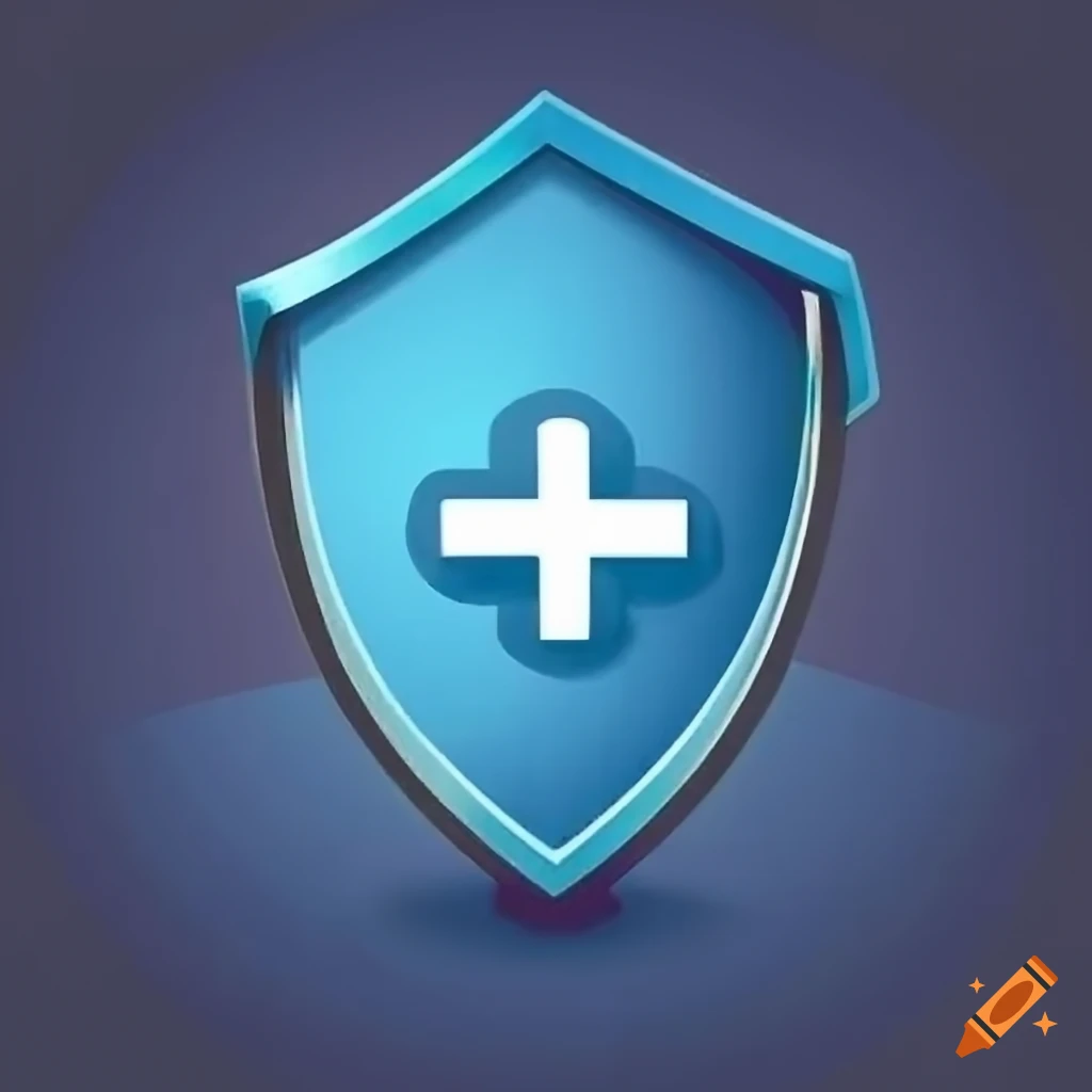 Blue shield logo with a plus sign