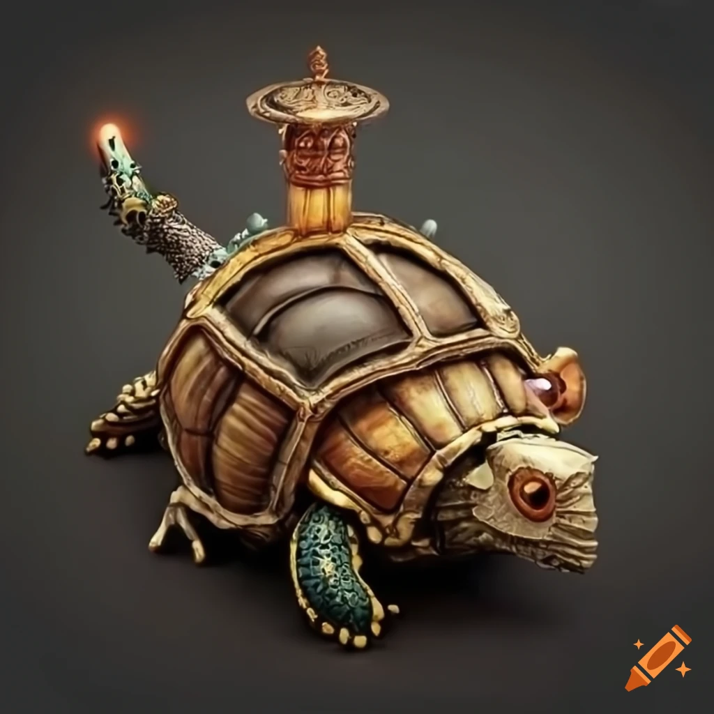 Steampunk turtle with unique shell on Craiyon