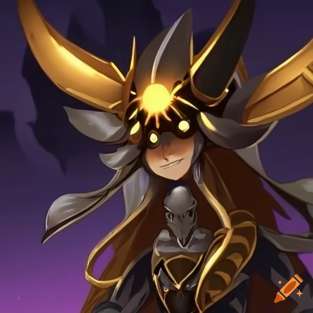 Eniripsa dofus character in gray and dark gold