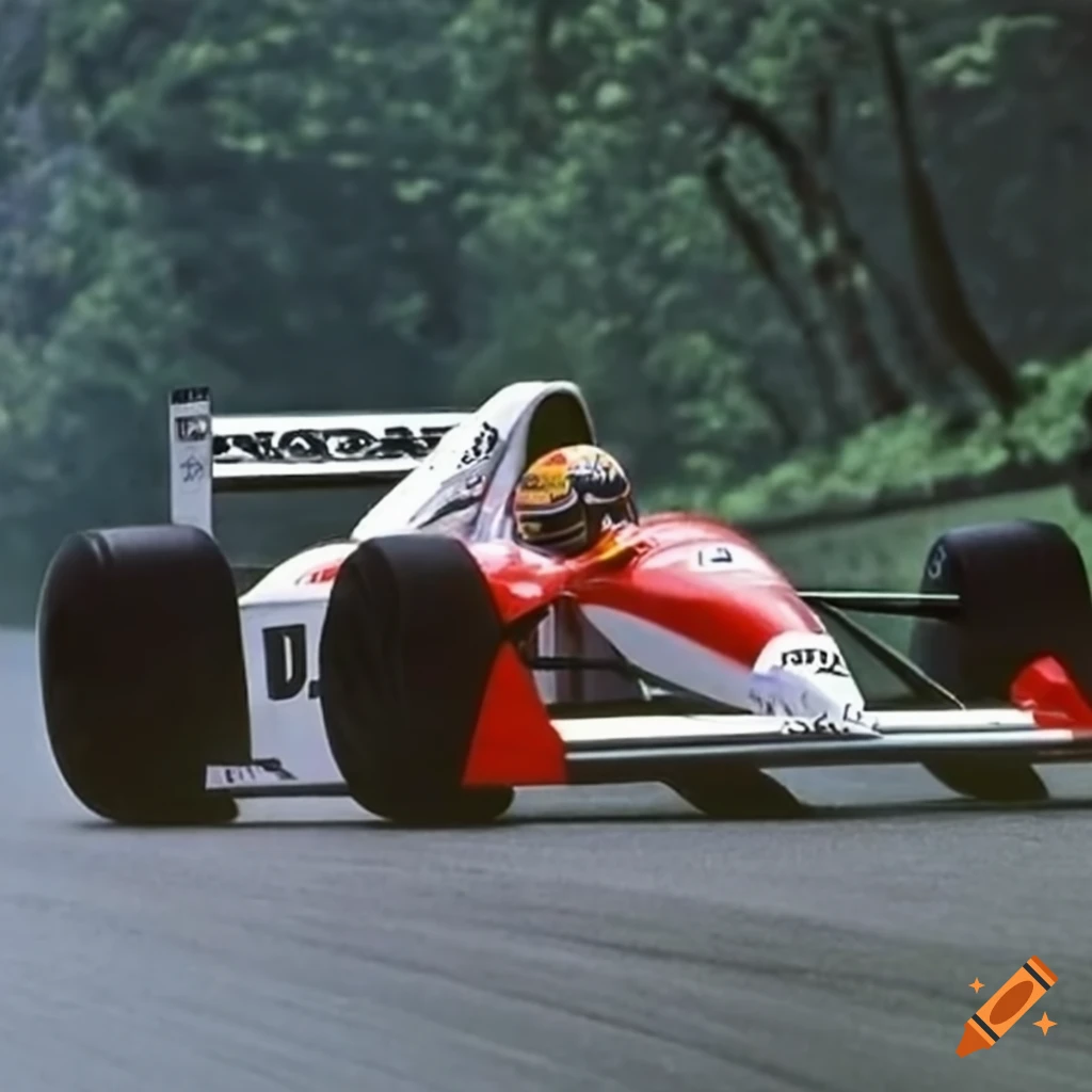 Ayrton senna driving a formula one car on Craiyon