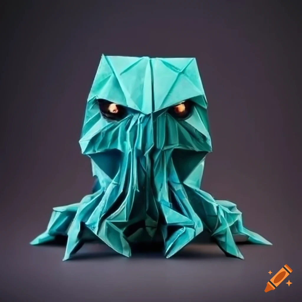 Origami cthulhu monster