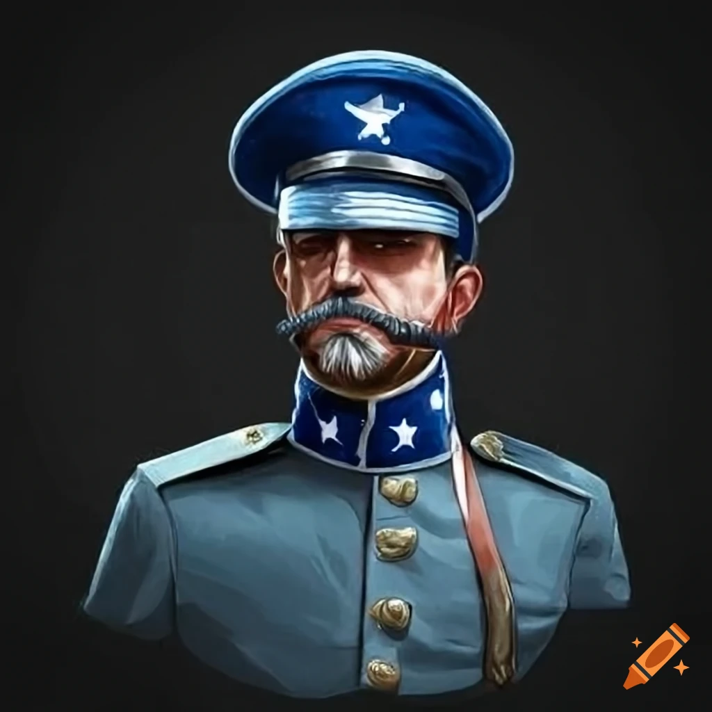 Portrait of a confederate army commander in uniform