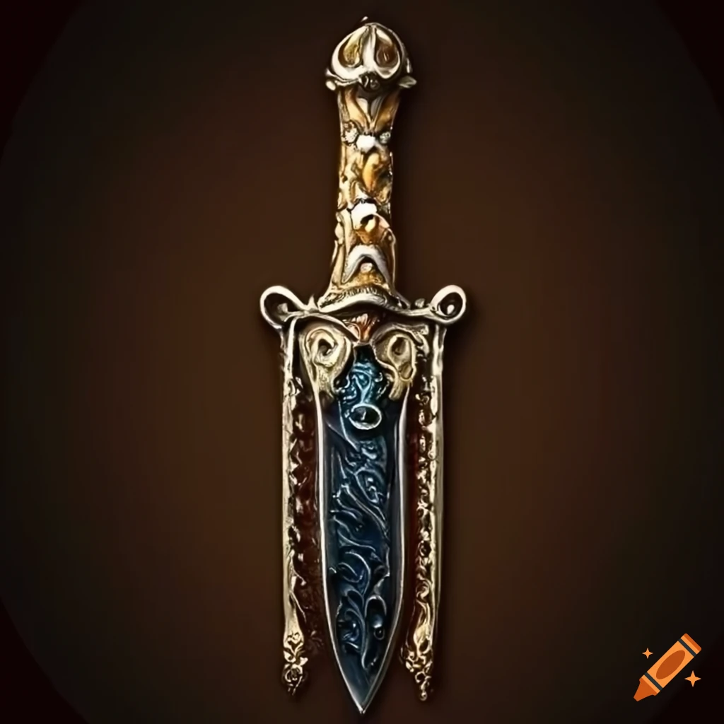 Ornate dagger with intricate designs