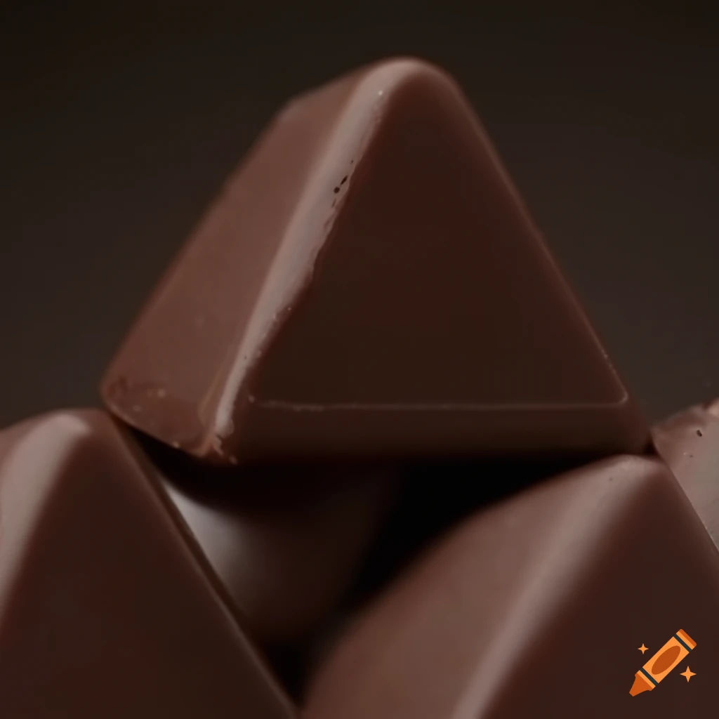 Triangle-shaped chocolate on Craiyon