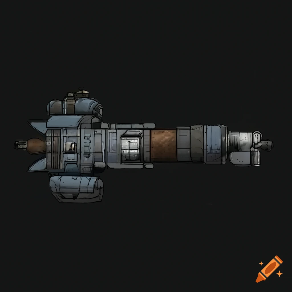2d machine cannon asset for spaceship