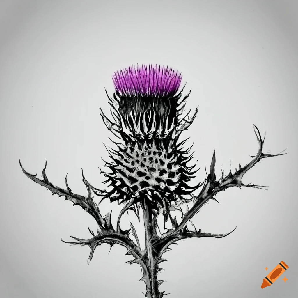 Close-up of a scottish thistle