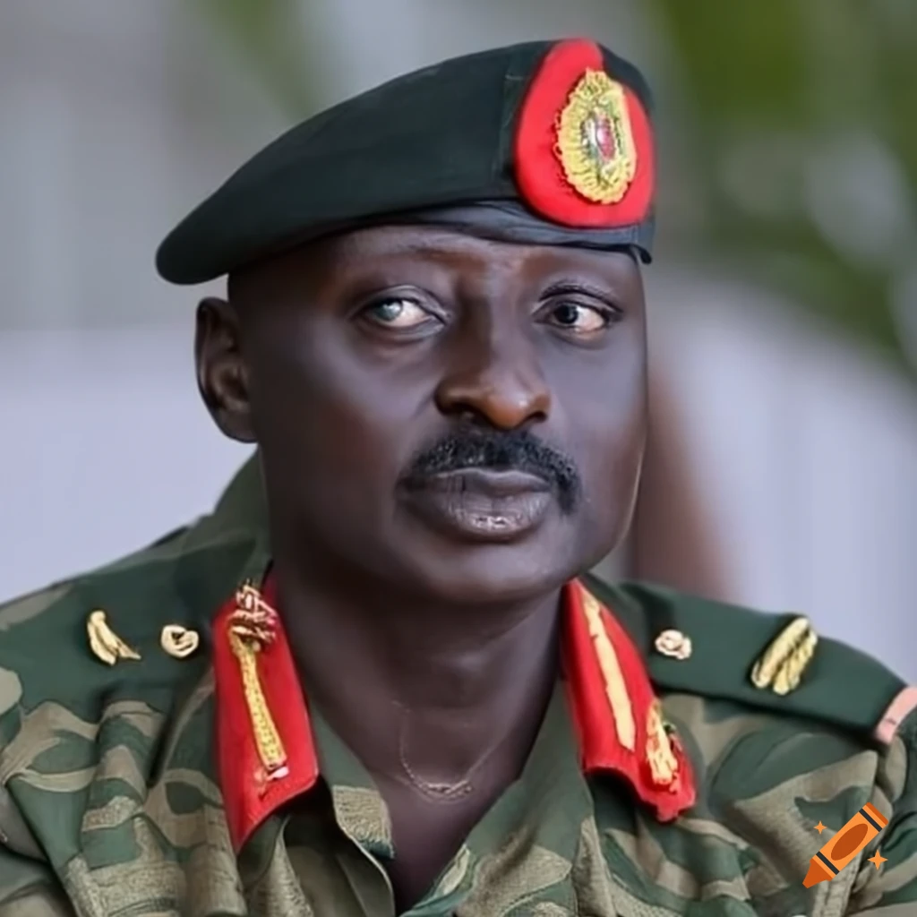 Ugandan general in traditional muslim attire