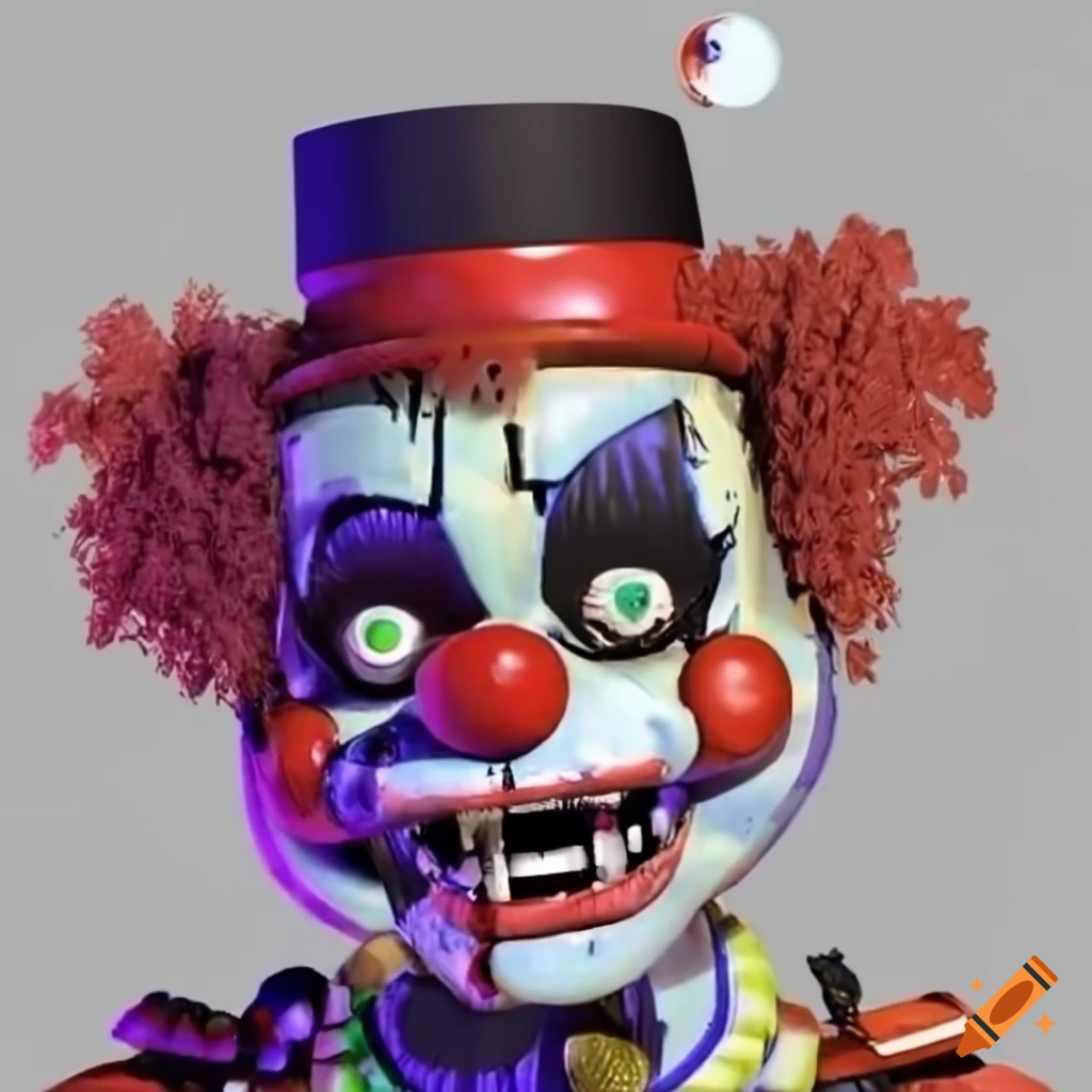 Clown animatronic PNG with unique design on Craiyon