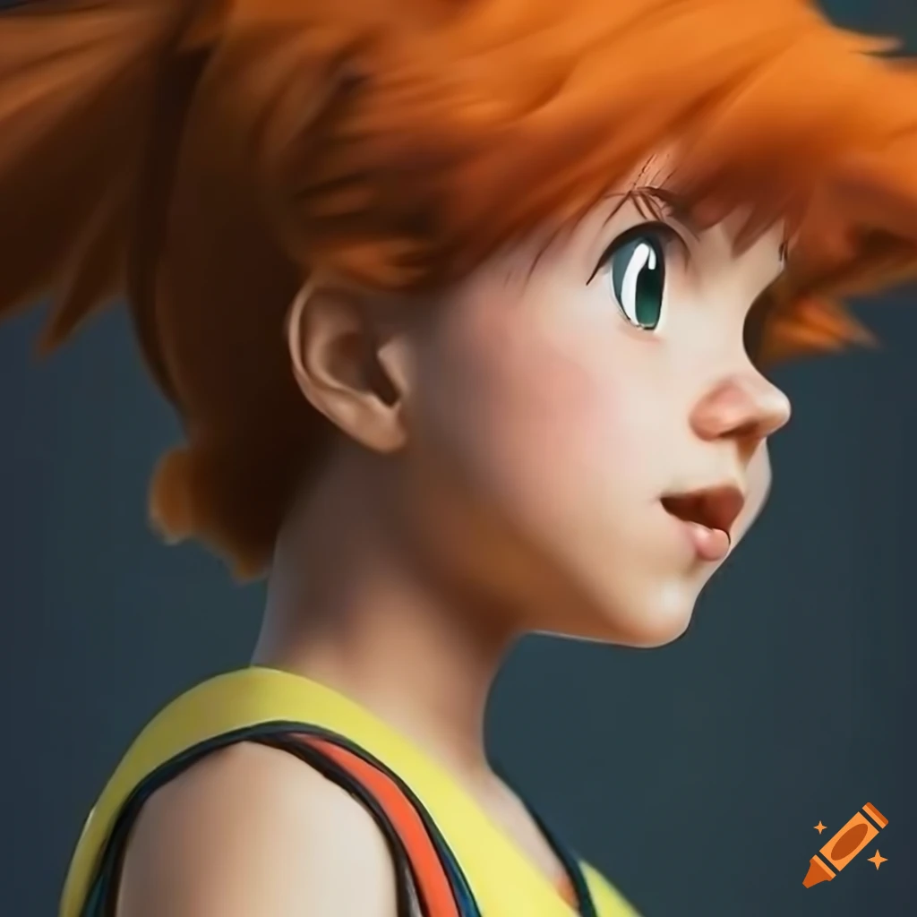 Realistic depiction of misty from pokemon