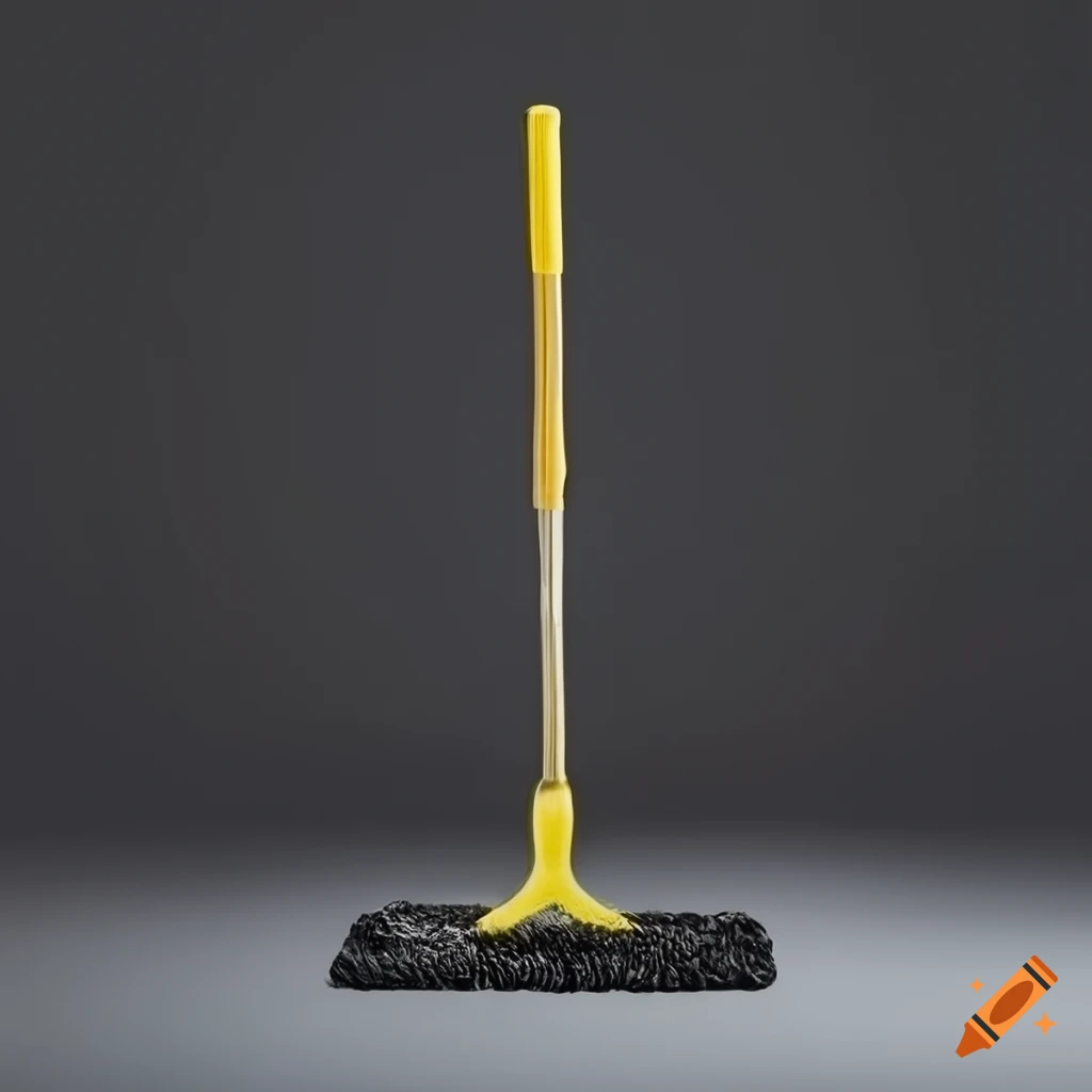 Black dust mop for cleaning