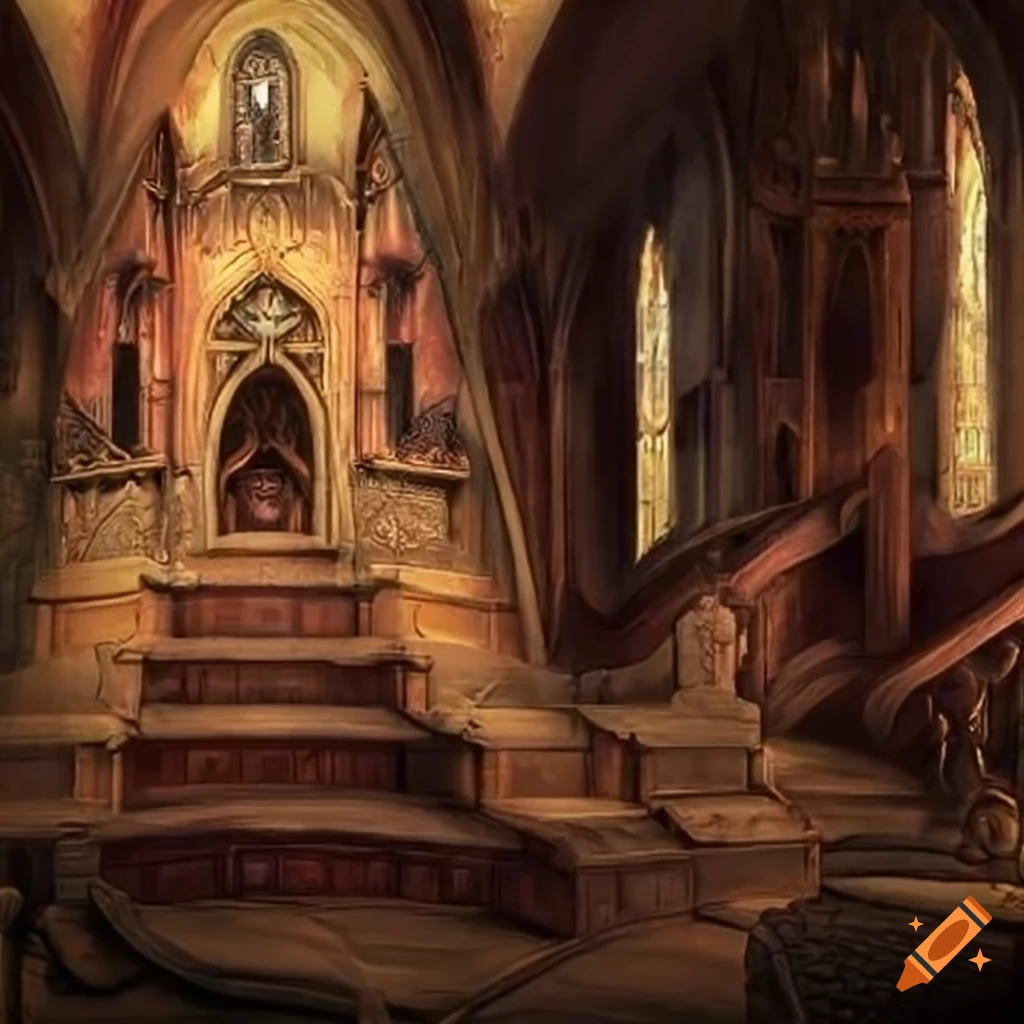 Interior of a fantasy castle