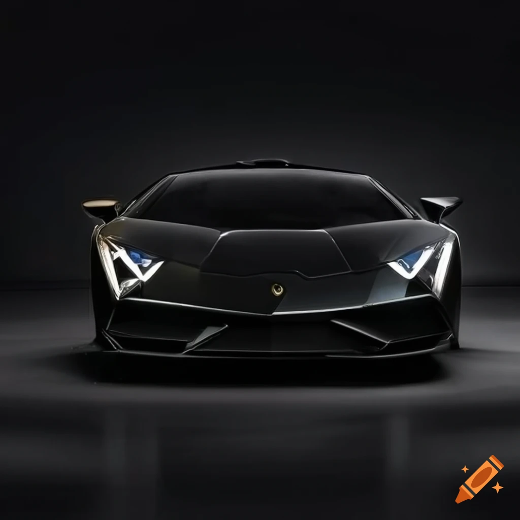 Black lamborghini parked in a garage