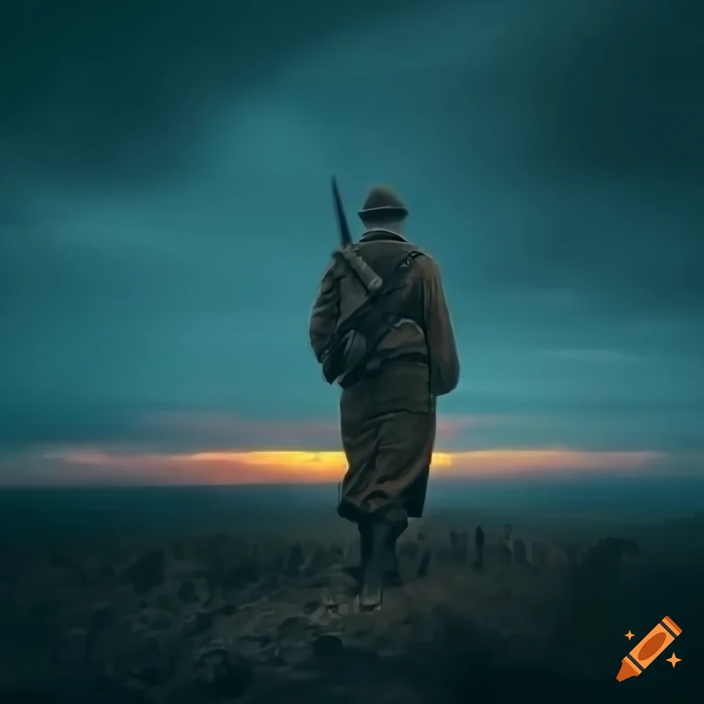 Isometric art of a soldier in world war i