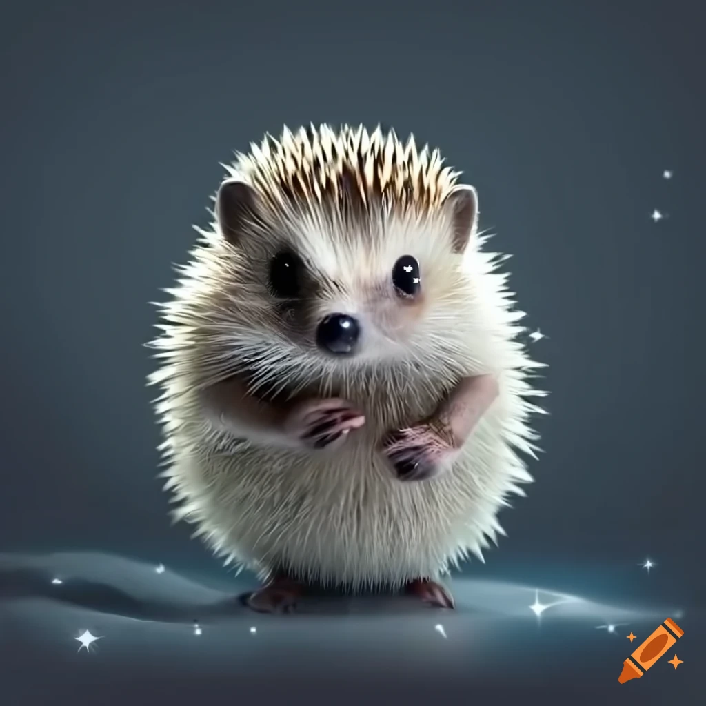 Adorable hedgehog in space on Craiyon