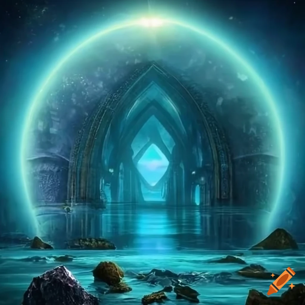 Image of ancient atlantis with spiritual ambiance