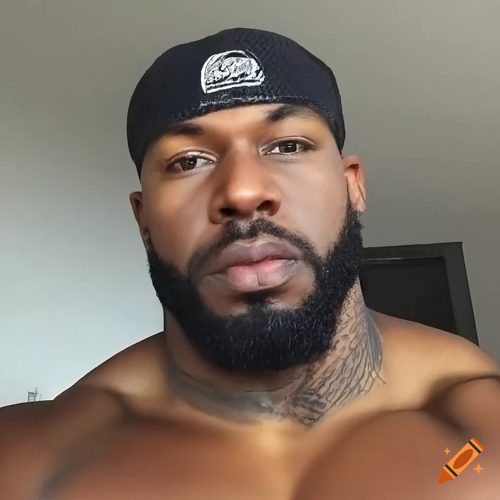 Masculine African American Man Taking A Selfie