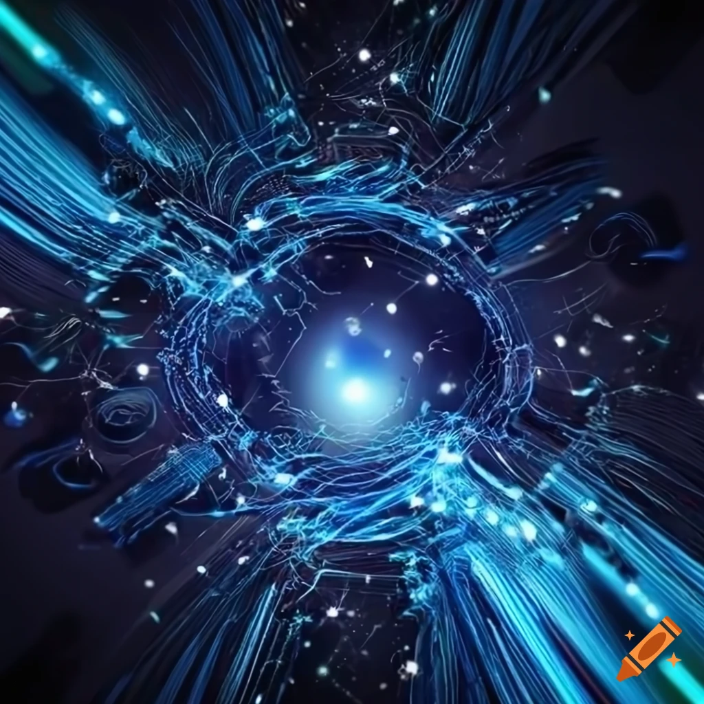 Ultra realistic background of network connections