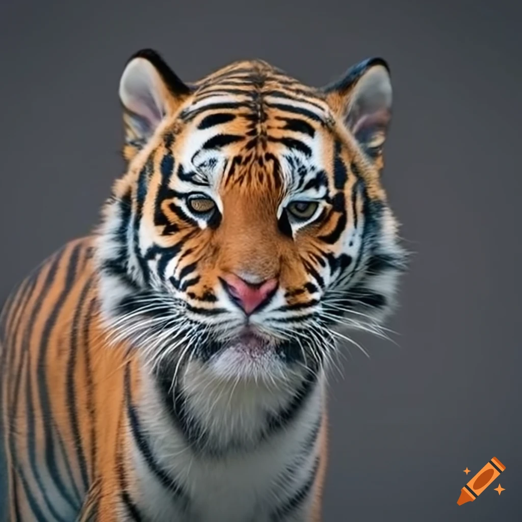 Image of a tiger and a rabbit together