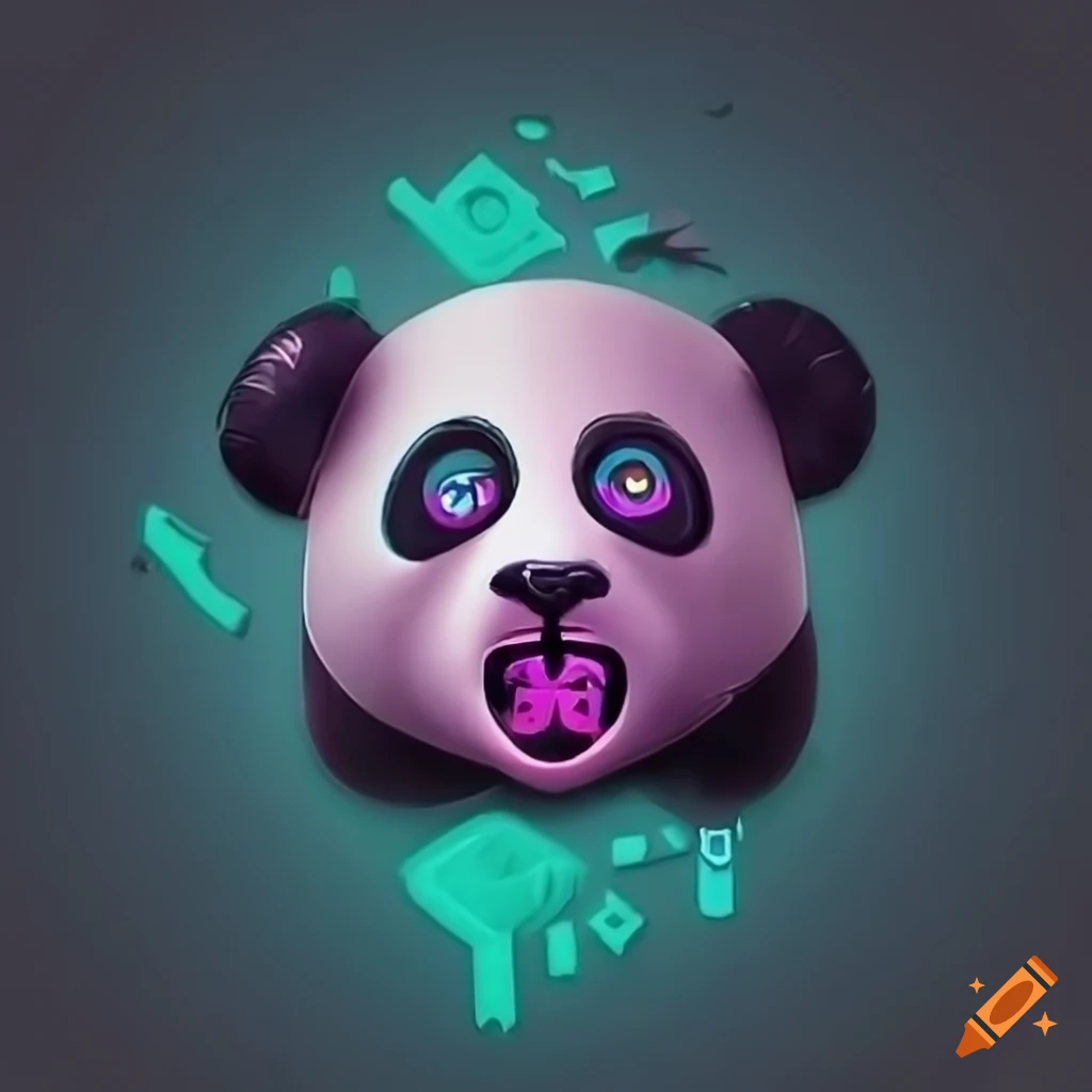 Panda playing video games on Craiyon