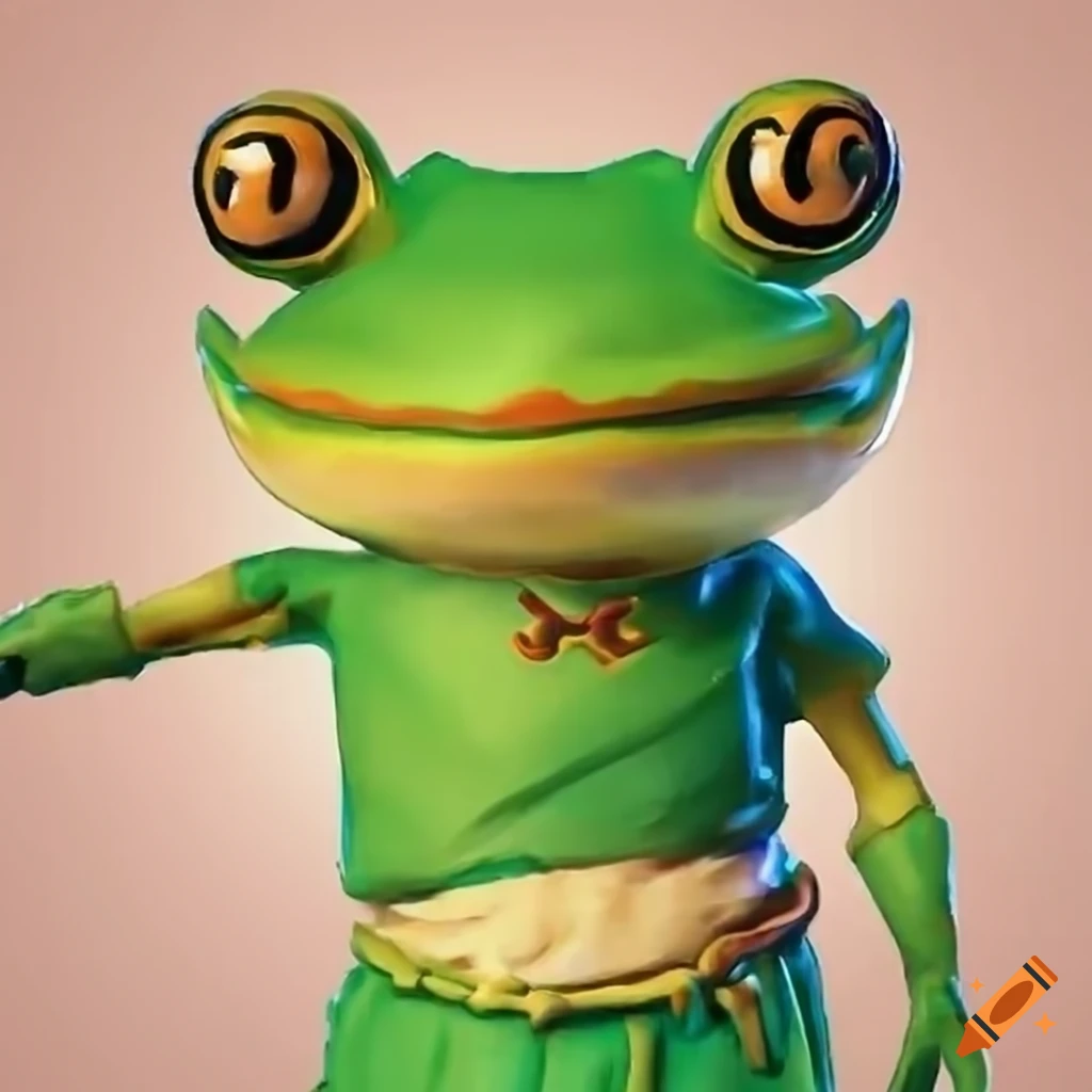 Digital art of a frog inspired by zelda on Craiyon