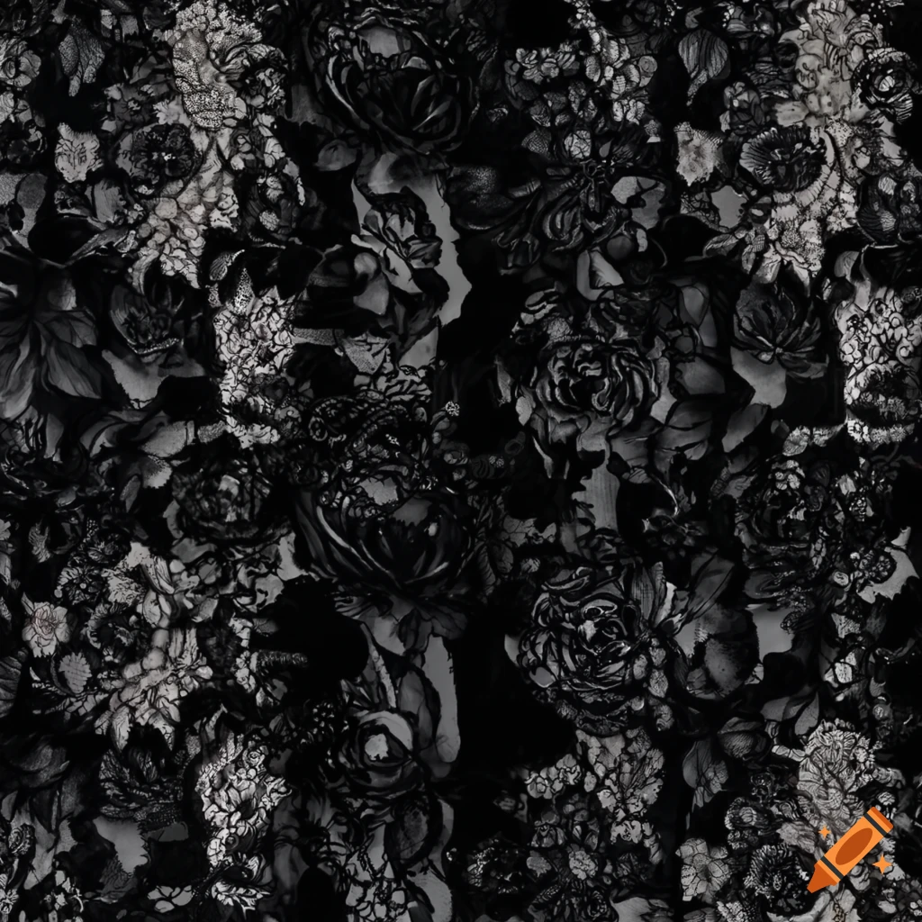 Concept art of dark gothic roses