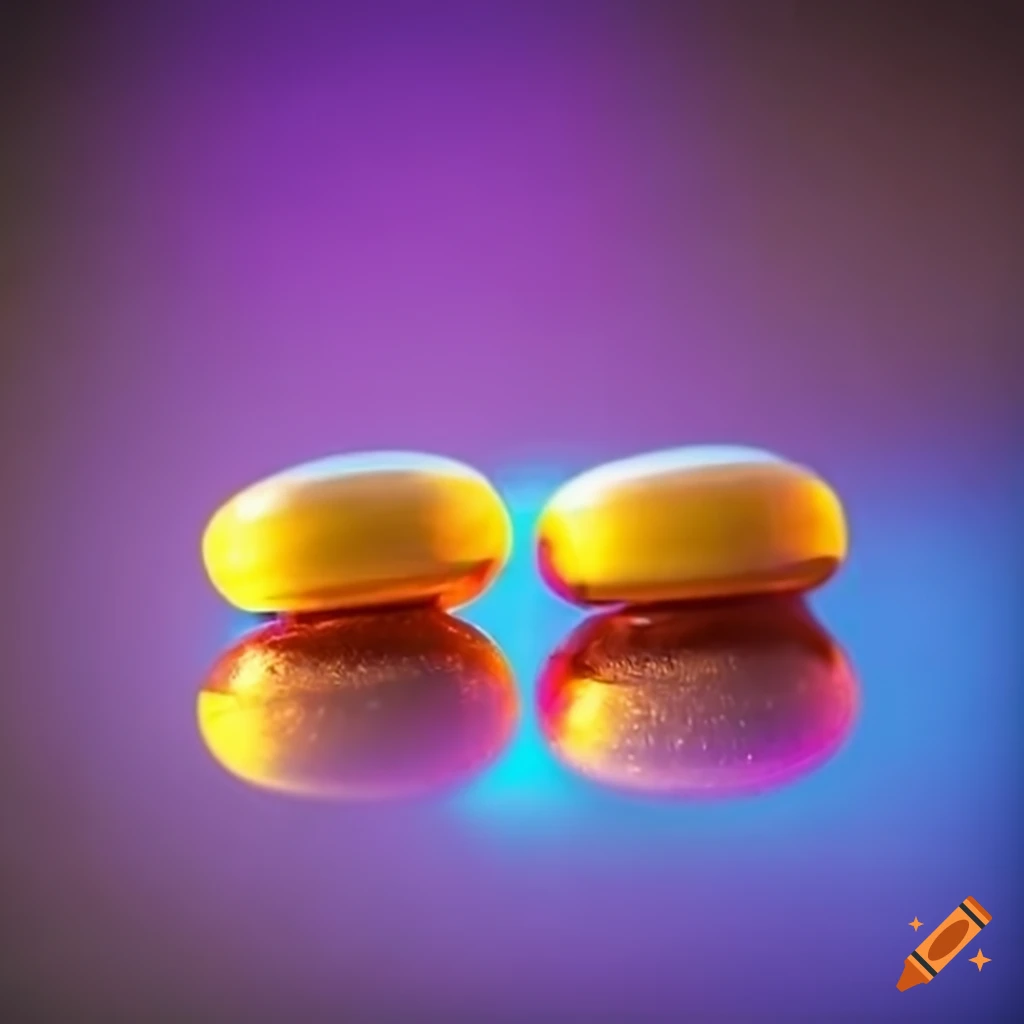 Close-up of Ubicatex pills in blister packaging on Craiyon