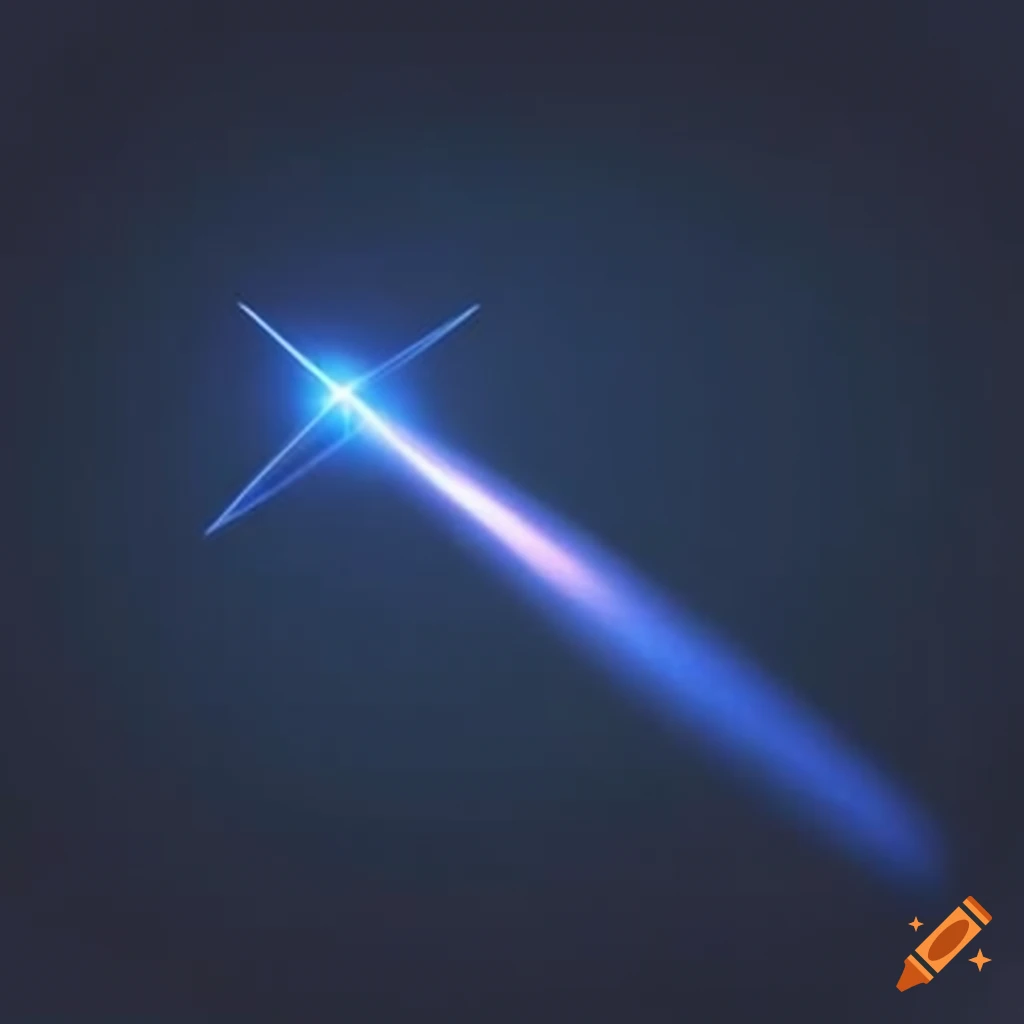 Blue laser beam in motion