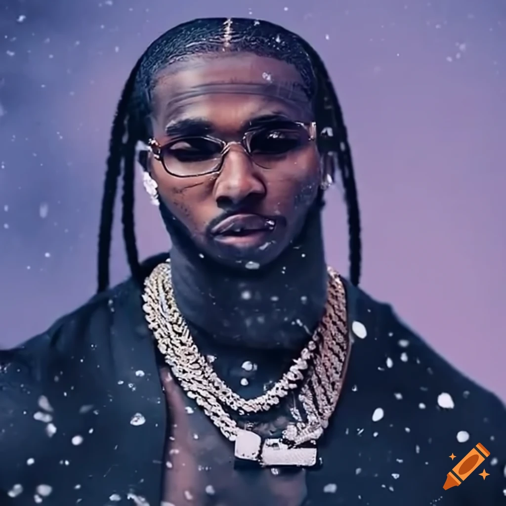 Image of pop smoke in the snow