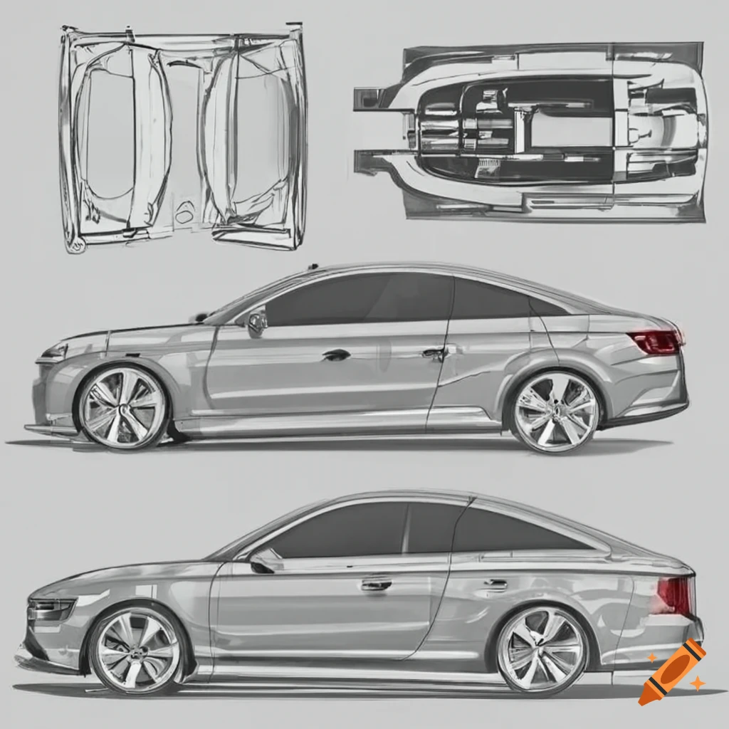 Blueprint reference images of audi s5