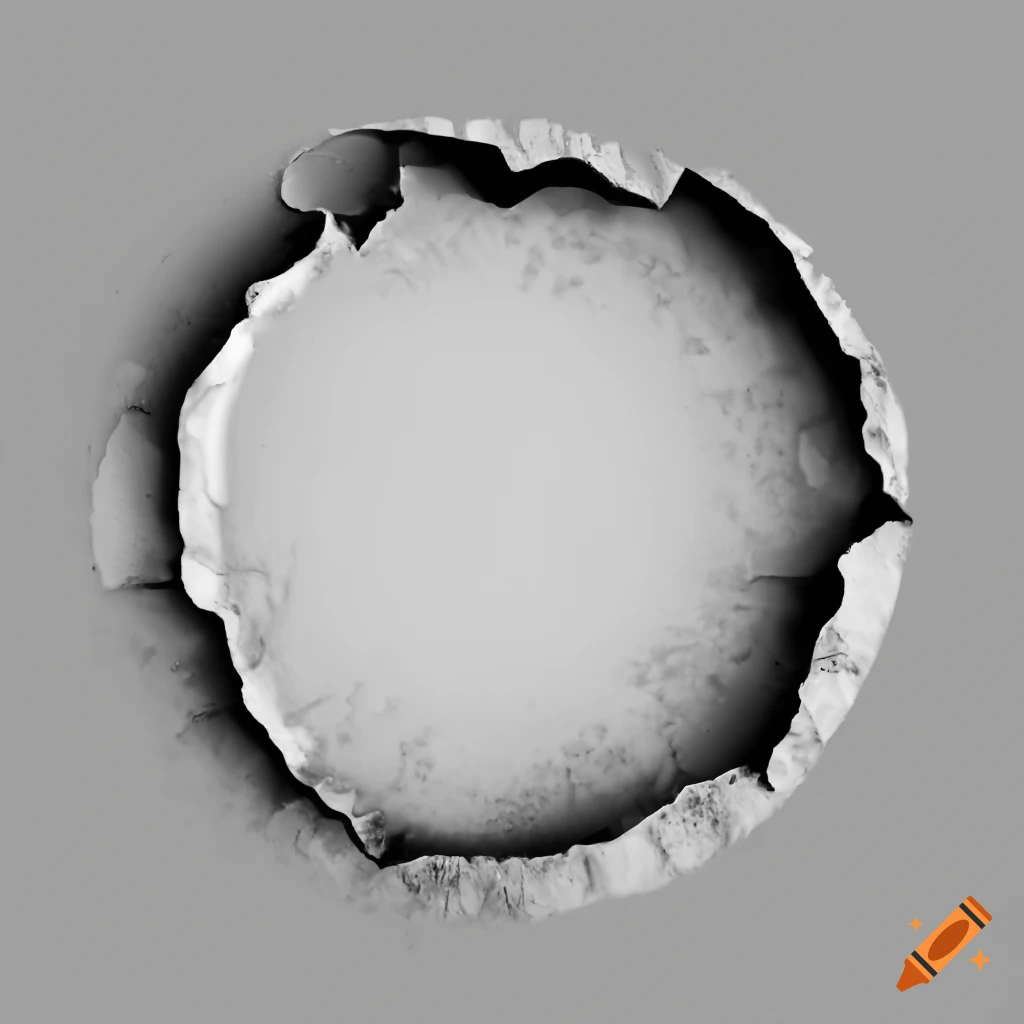 Realistic ground crack circle