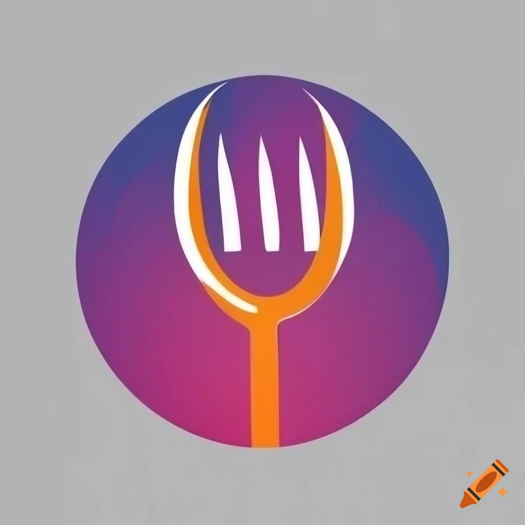 Futuristic fork logo