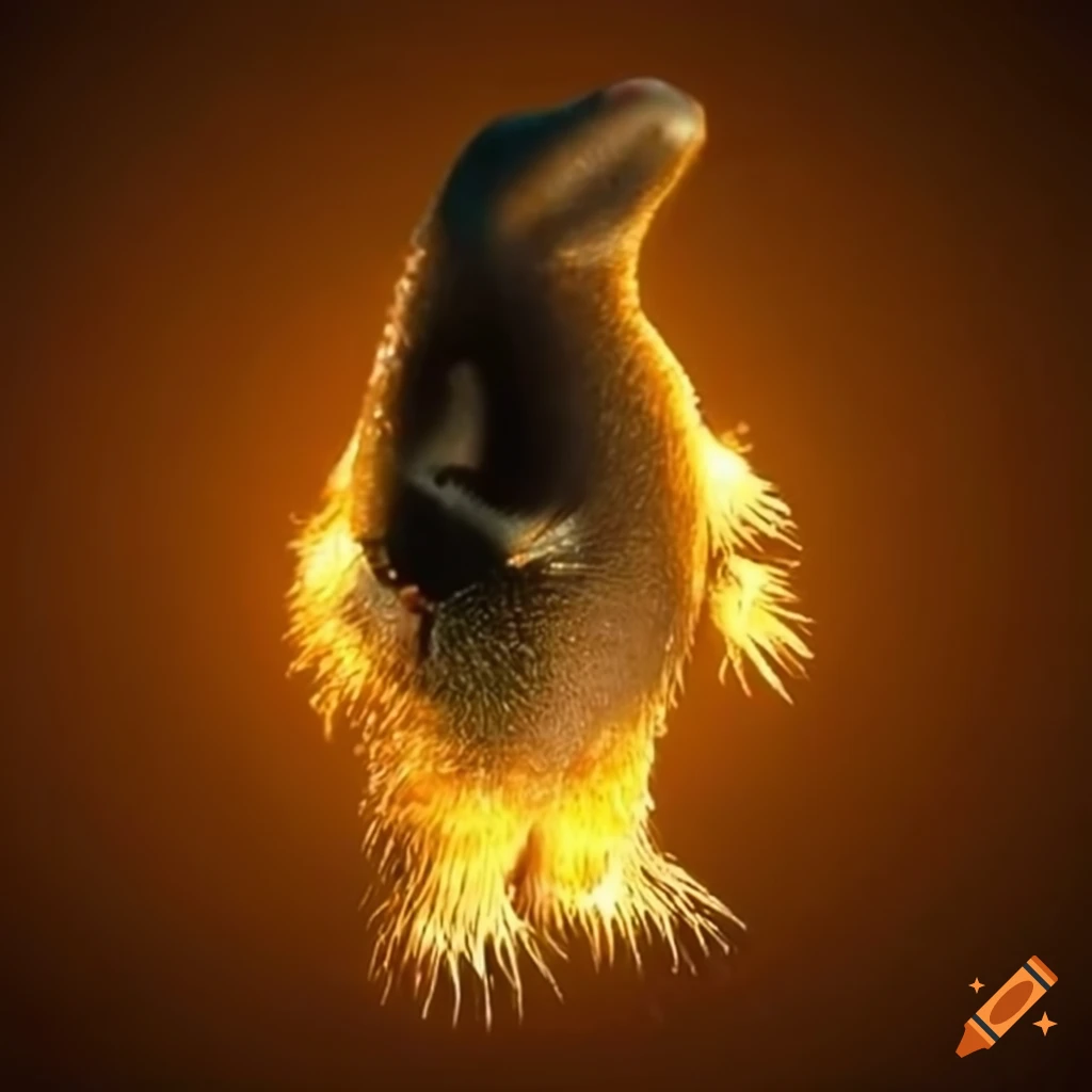Image of a shiny golden-furred mole