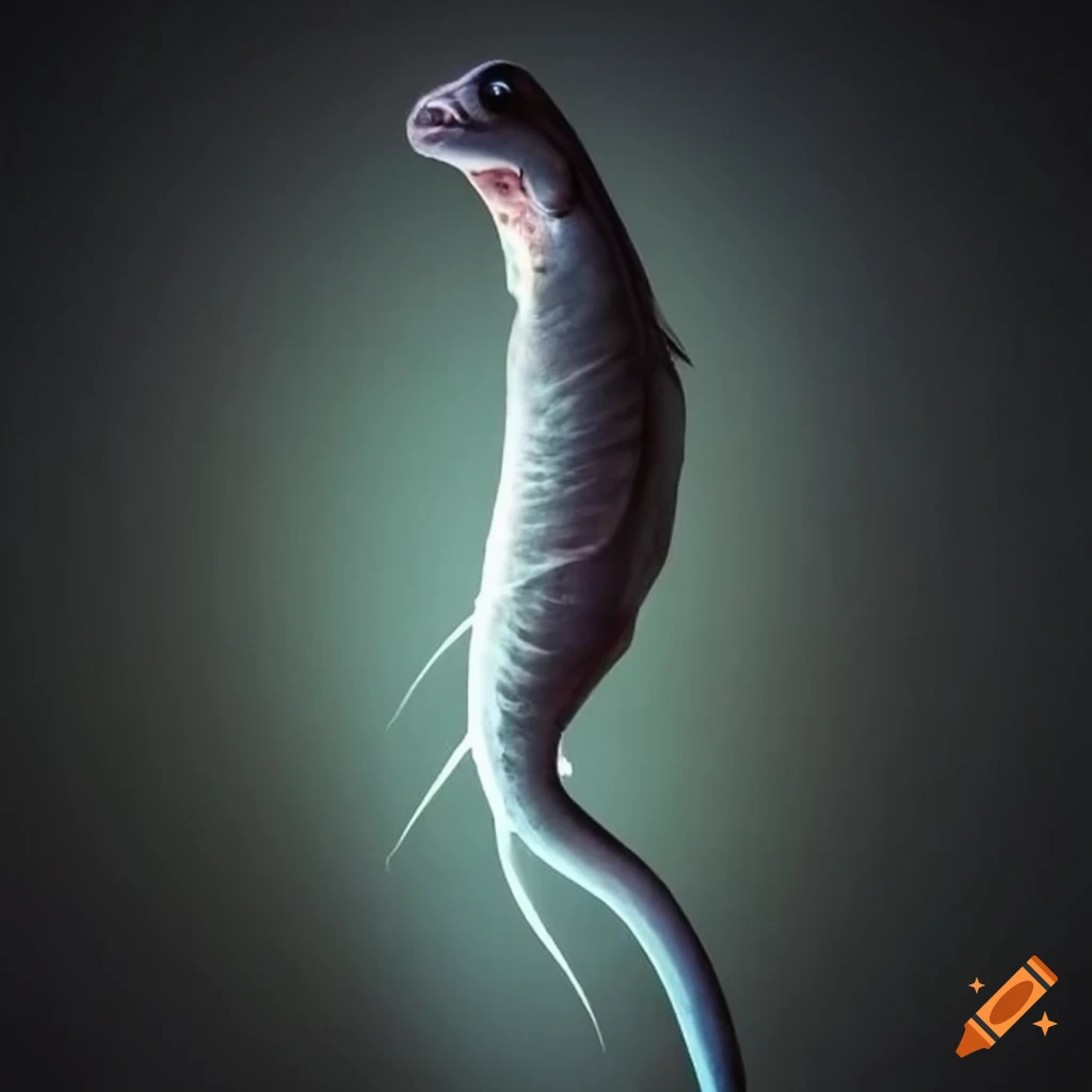 Description of a tall and terrifying creature on Craiyon