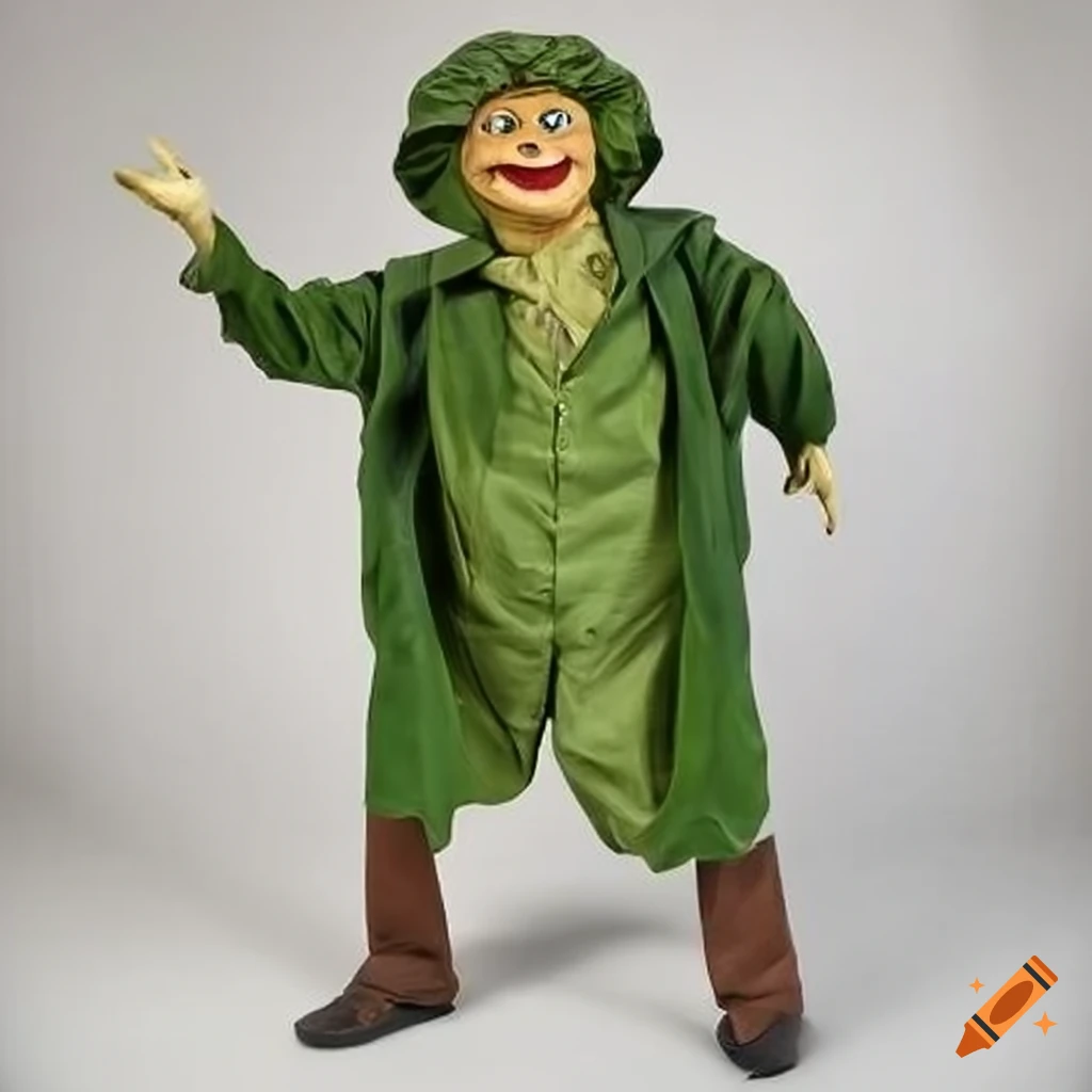 Life-size puppet of a sesame street character