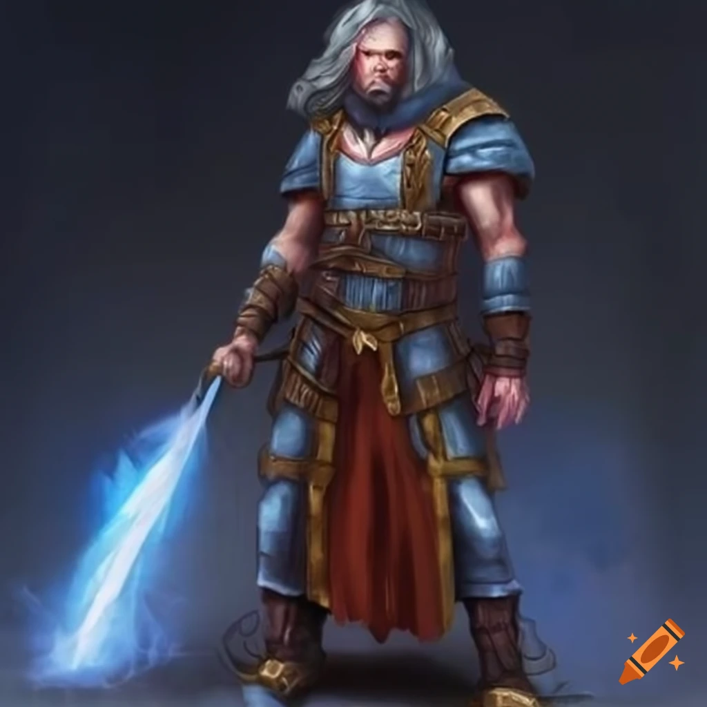 Illustration of a sword-wielding wizard and fighter