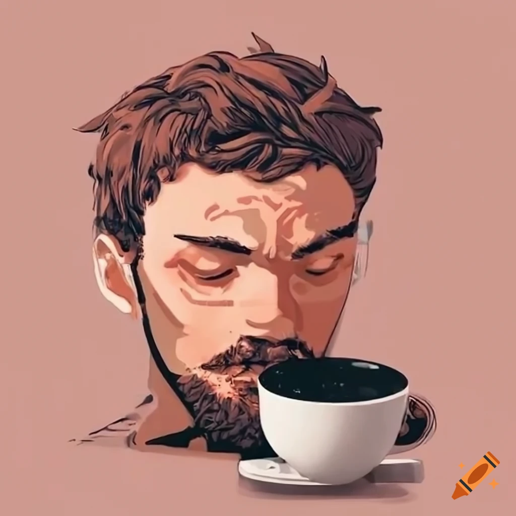 Programmer enjoying a cup of coffee
