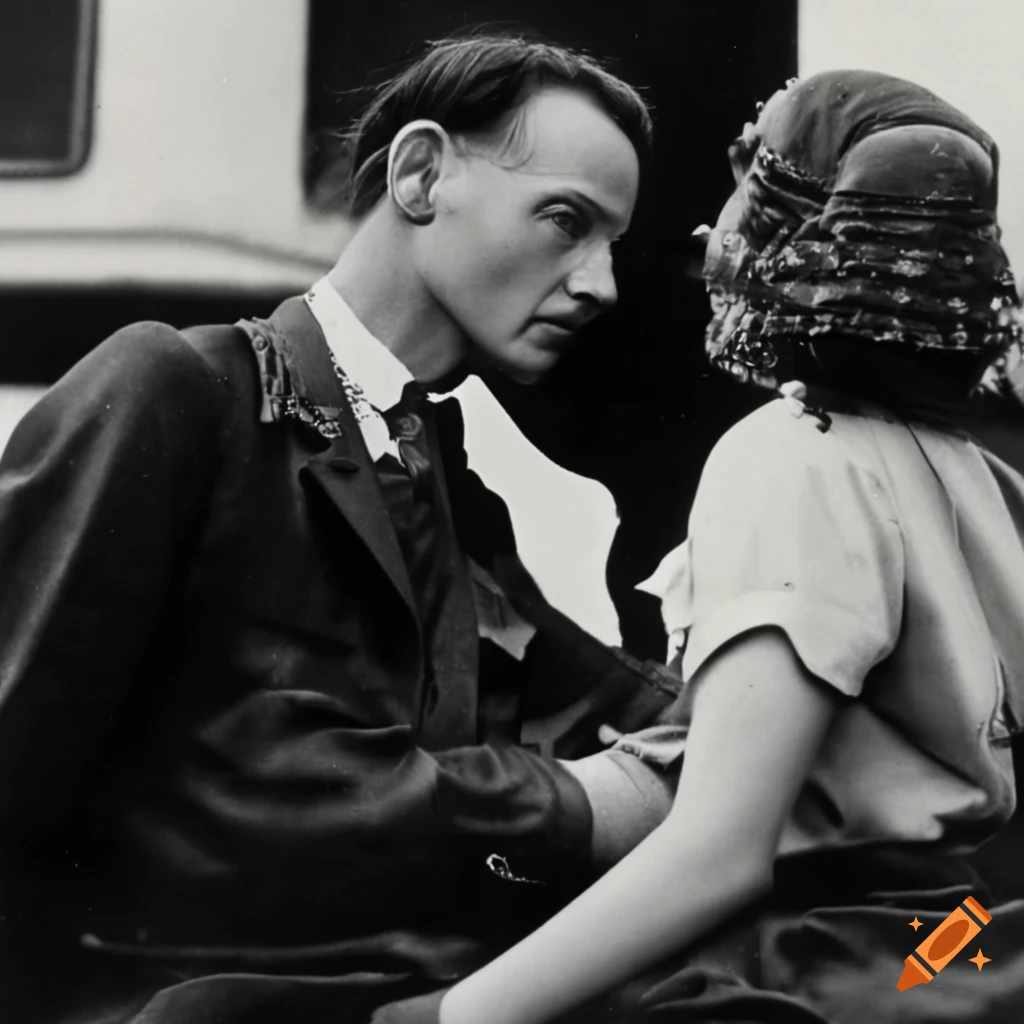 Portrait of a german girl and hans-ulrich rudel, 1928