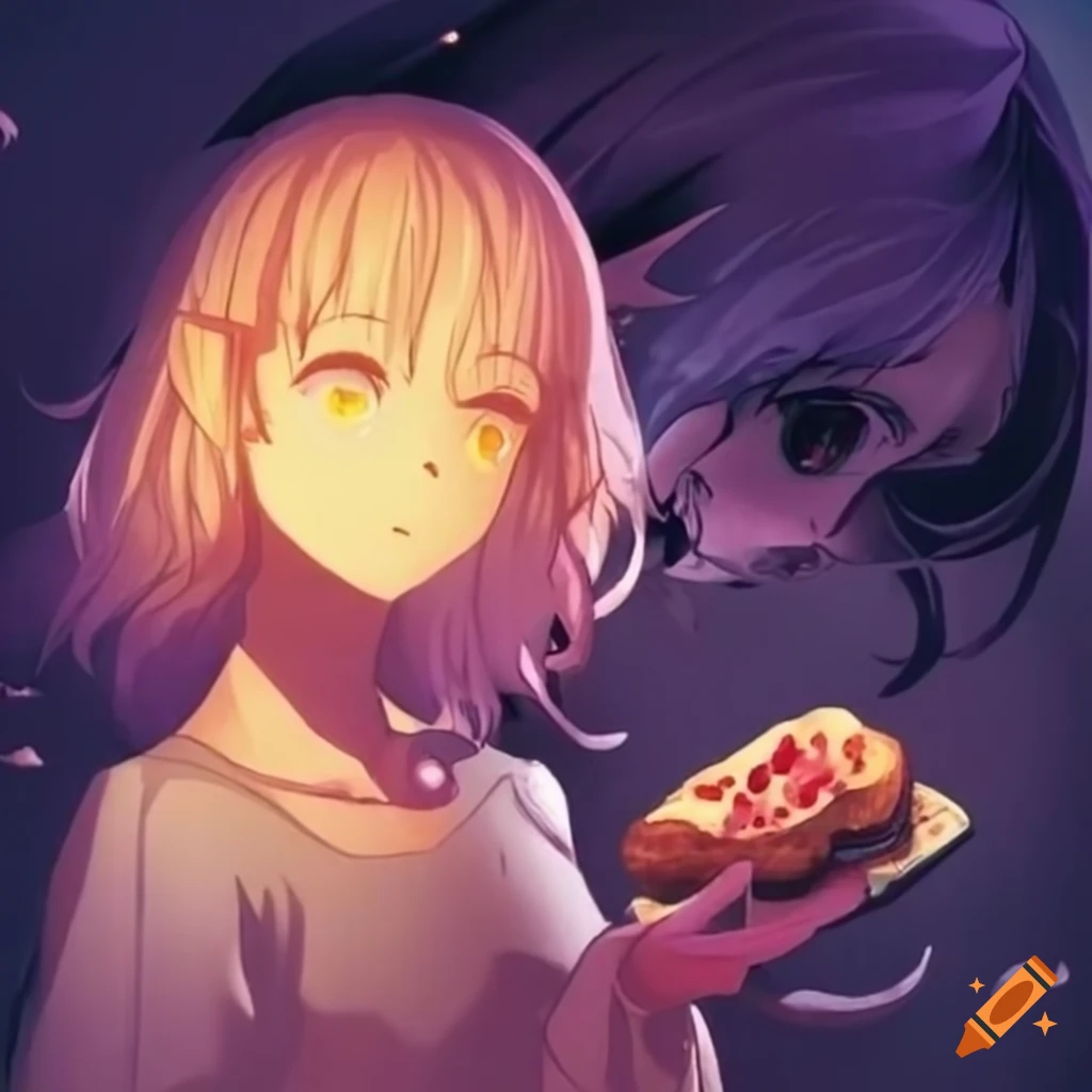 Toast with a ghost face on Craiyon