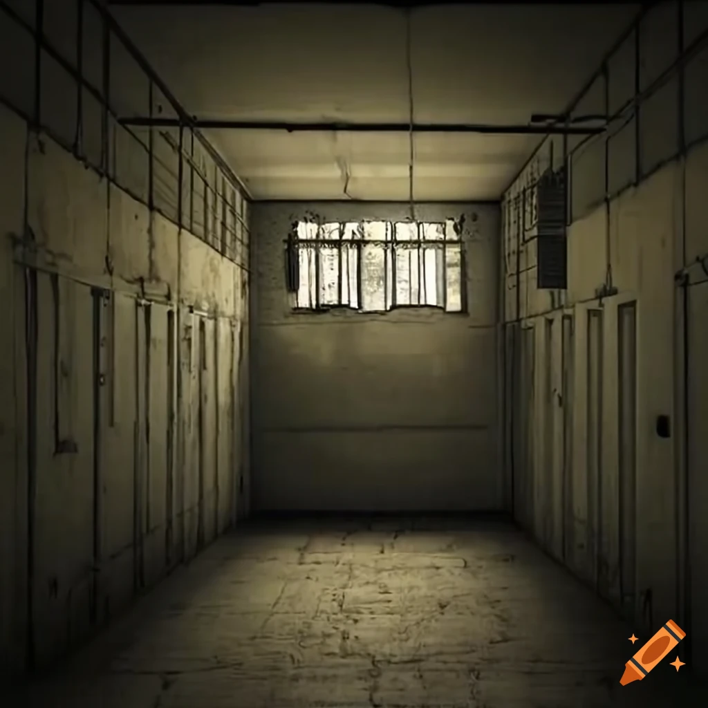 Inside view of a prison cell