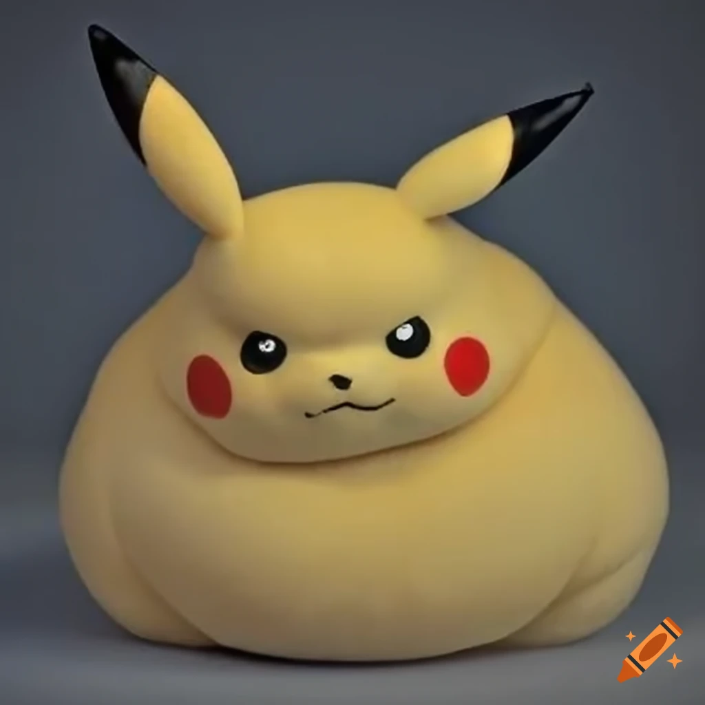 Cute fat pikachu on Craiyon