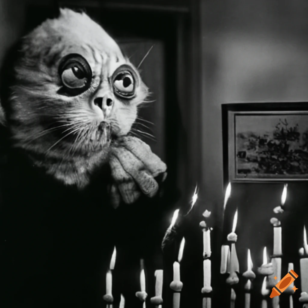 Image of cat-birds from a 50s monster movie