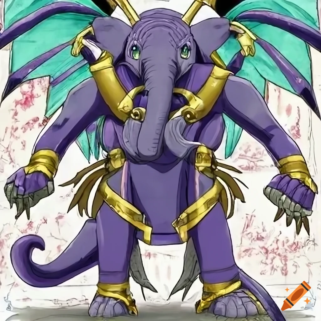 Elephant Goddess artwork in yu-gi-oh style on Craiyon
