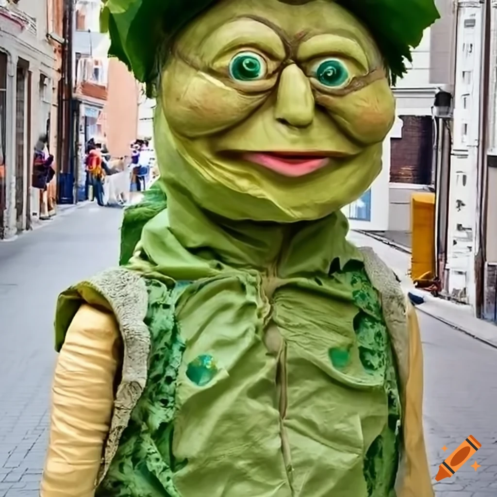 Life size sesame street puppet of a cabbage man