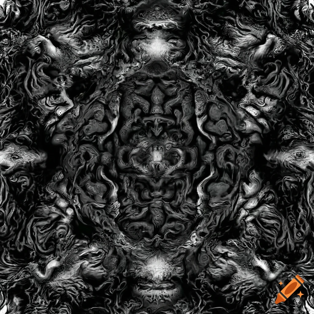 High contrast black and white brain scan texture on Craiyon